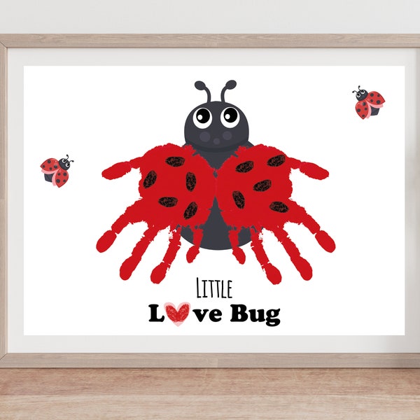 Handprint Bug Template - Etsy