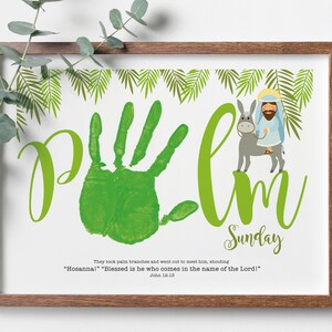Palm Sunday / Easter / John 12:13 / Hosanna / Handprint Art / Printable ...