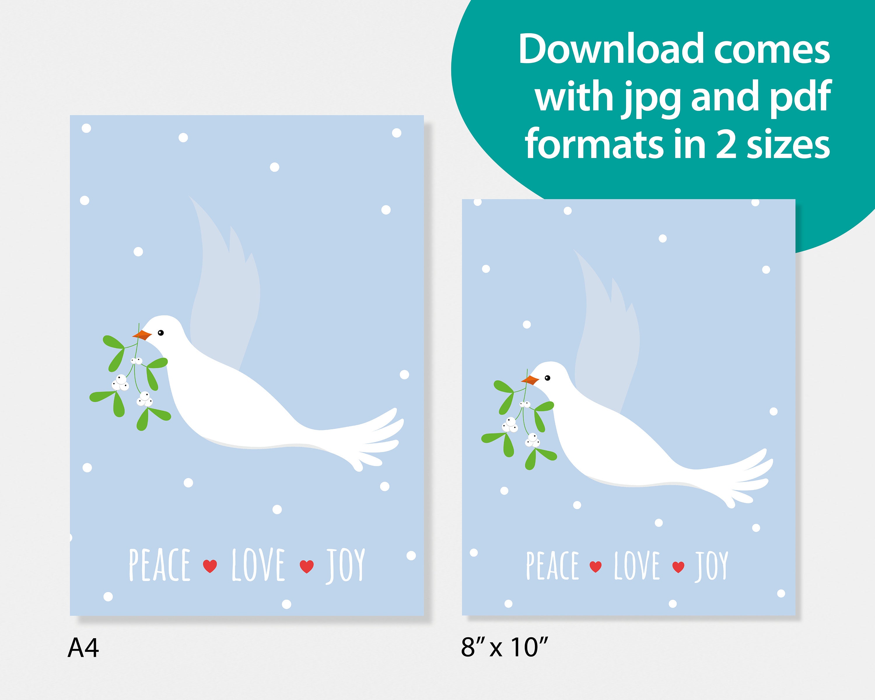 Christmas Dove Handprint Art: DIY Keepsake Gift (digital Download) - Etsy