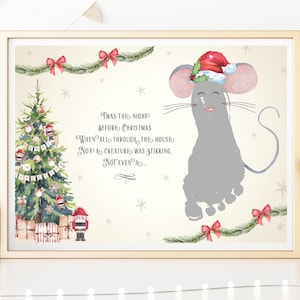 Night Before Christmas / Christmas Mouse / Footprint Art / Christmas ...