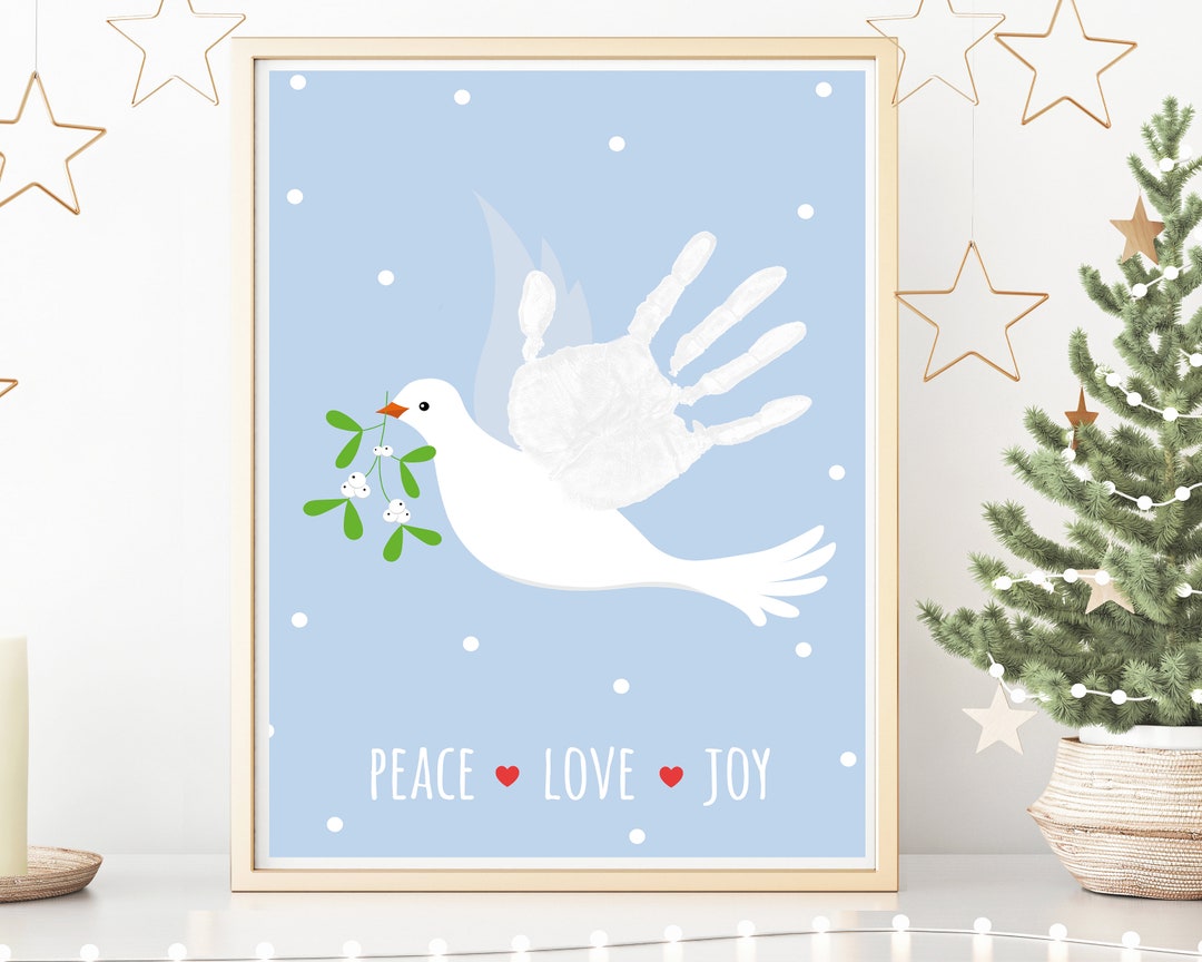 Christmas Dove Handprint Art: DIY Keepsake Gift (digital Download) - Etsy