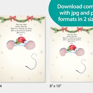 Night Before Christmas / Christmas Mouse / Handprint Art / Christmas ...