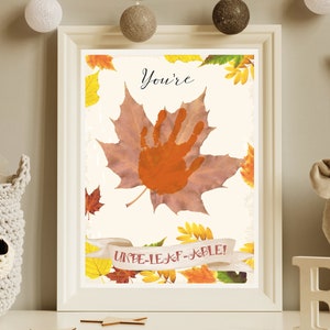 Leaf / Handprint Art / Autumn / Fall Decor / Thanksgiving/ Printable ...