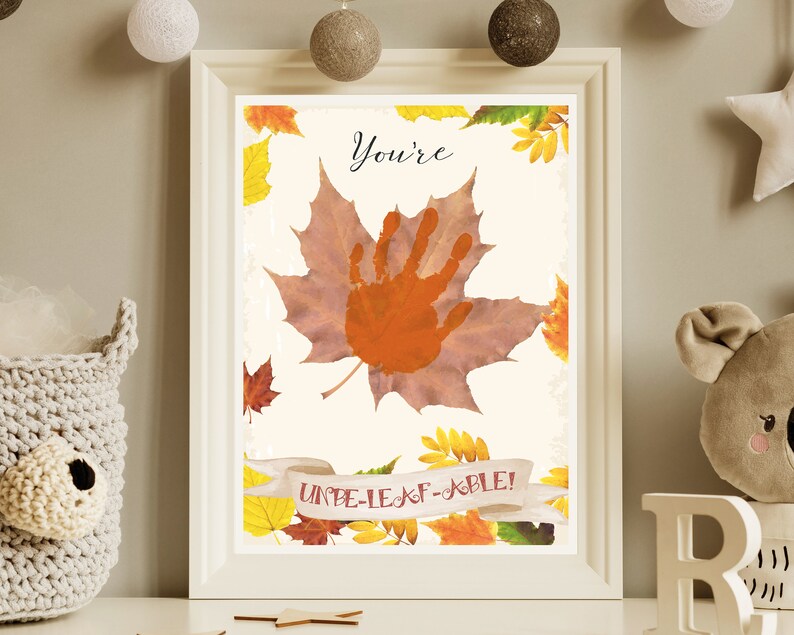 Leaf / Handprint Art / Autumn / Fall Decor / Thanksgiving/ Printable ...