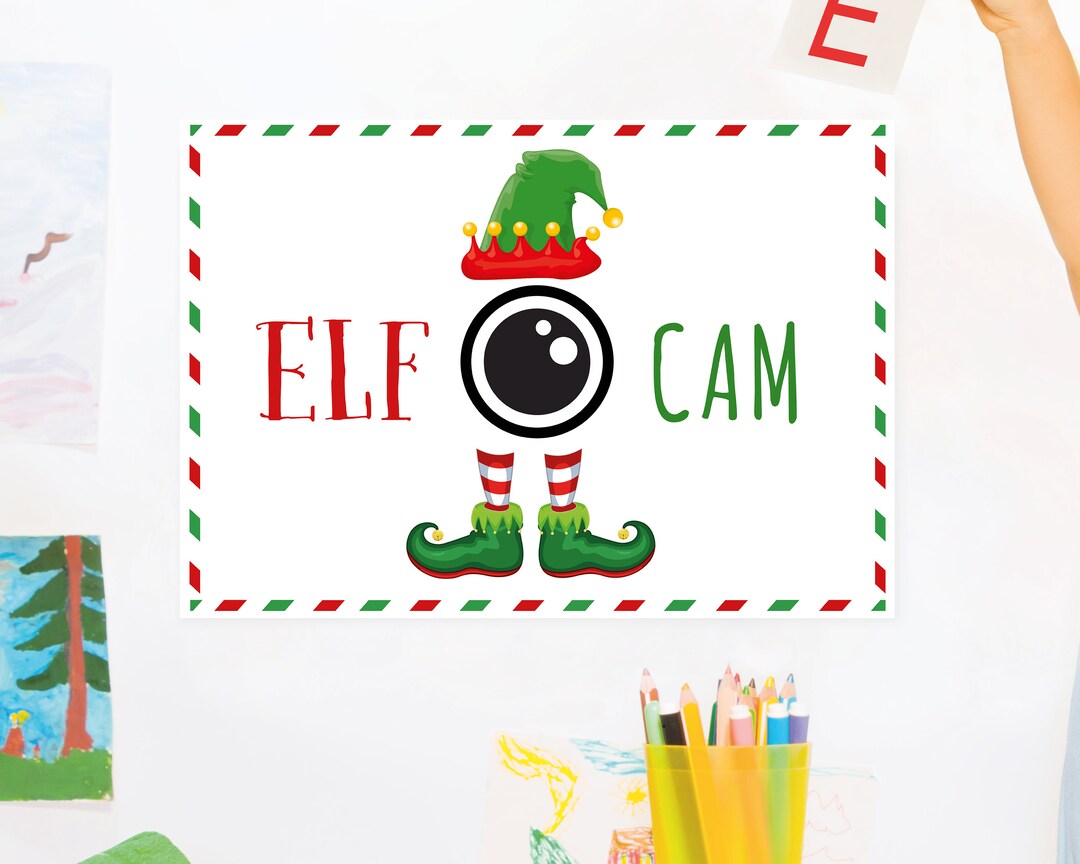 Elf Surveillance Cam Sign: Christmas Classroom Decor (digital Download ...
