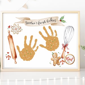 Grandma's Favorite Cookies / Christmas / Handprint Art / Christmas ...