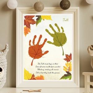 Fall Leaf Handprint Art: DIY Poem Keepsake (digital Download) - Etsy