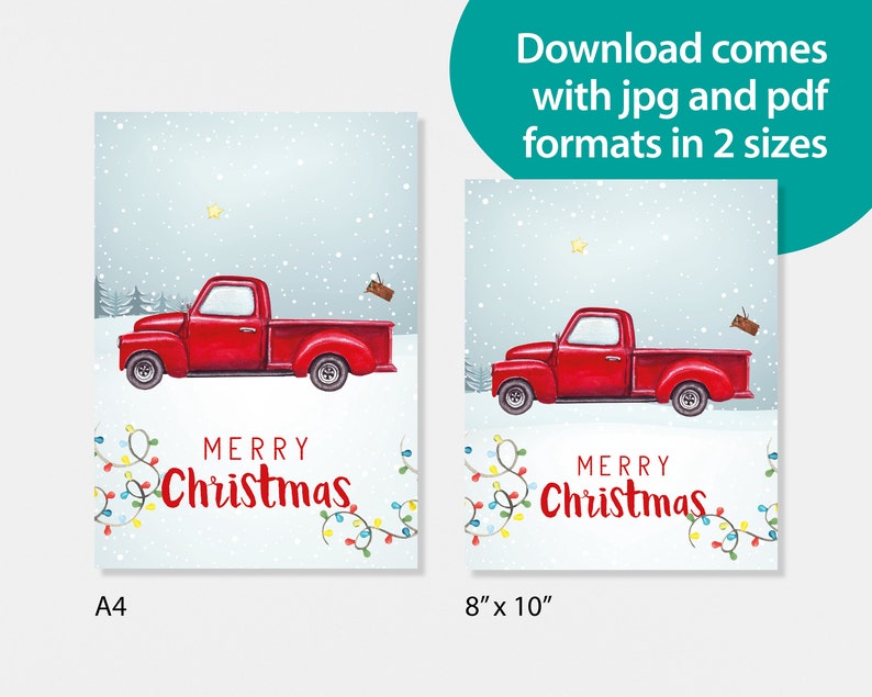 Christmas Truck Handprint Art: DIY Keepsake (digital Download) - Etsy