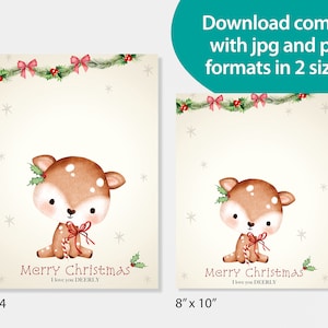 I Love You Deerly / Reindeer / Handprint Art / Christmas Decor ...