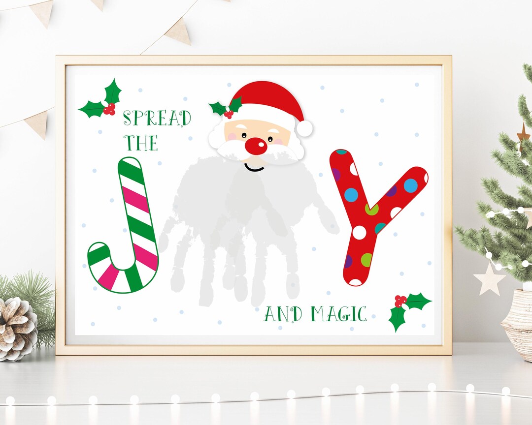Santa Handprint Art: Christmas DIY Keepsake (digital Download) - Etsy