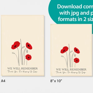 Poppy Handprint Art: Memorial Day Keepsake (digital Download) - Etsy Canada