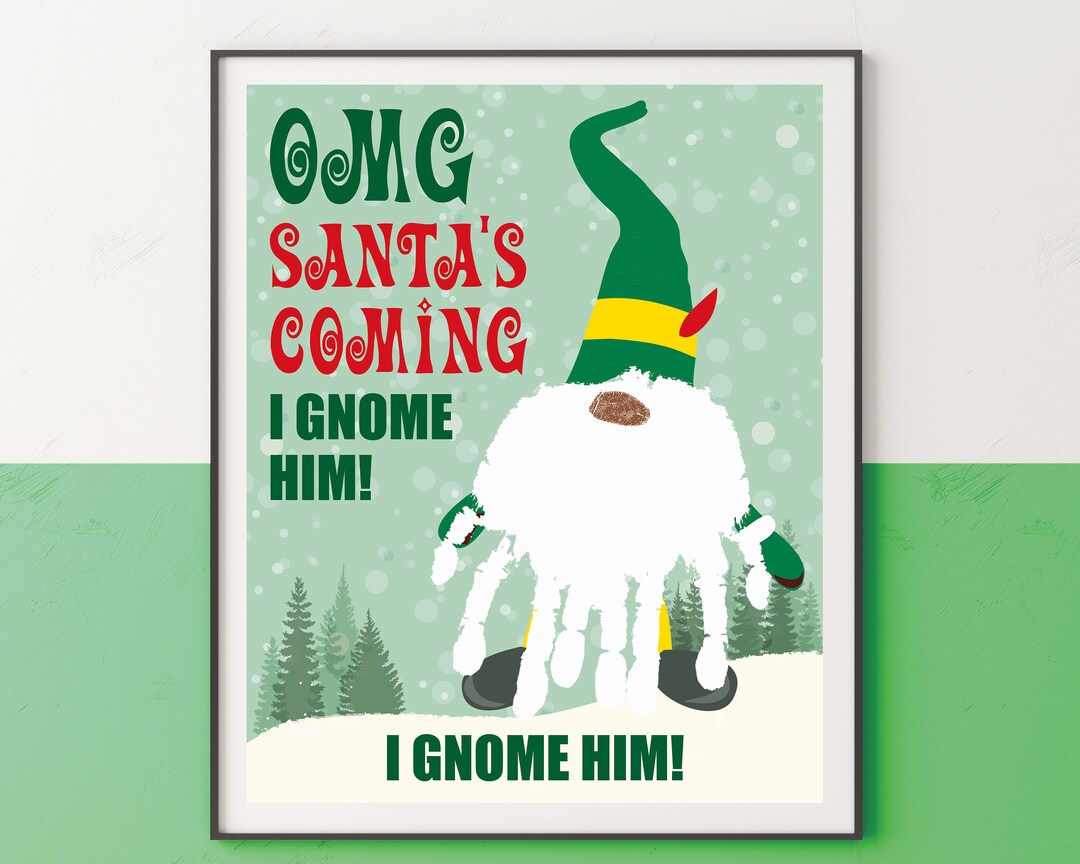 Christmas Gnome Handprint Art: DIY Kid's Keepsake (digital Download) - Etsy