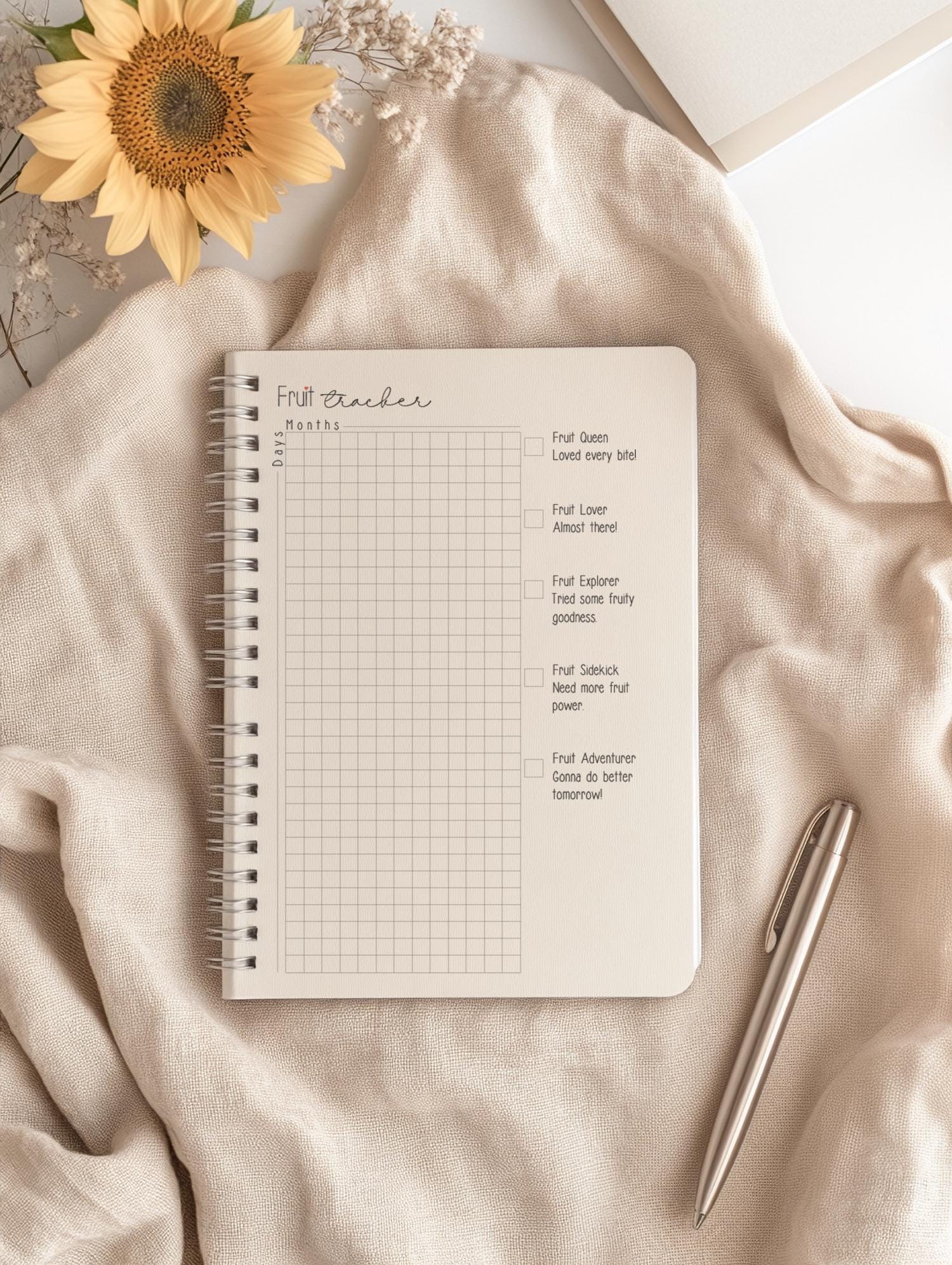 Fruit Tracker Printable | Daily Fruit Intake Tracker for Kids and ...