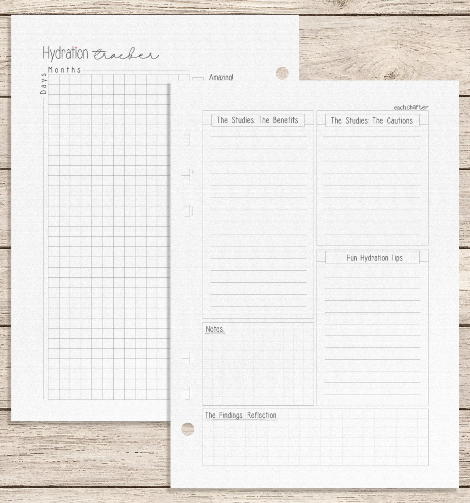 Hydration Tracker Printable | Daily Water Intake Log | Stay Hydrated ...