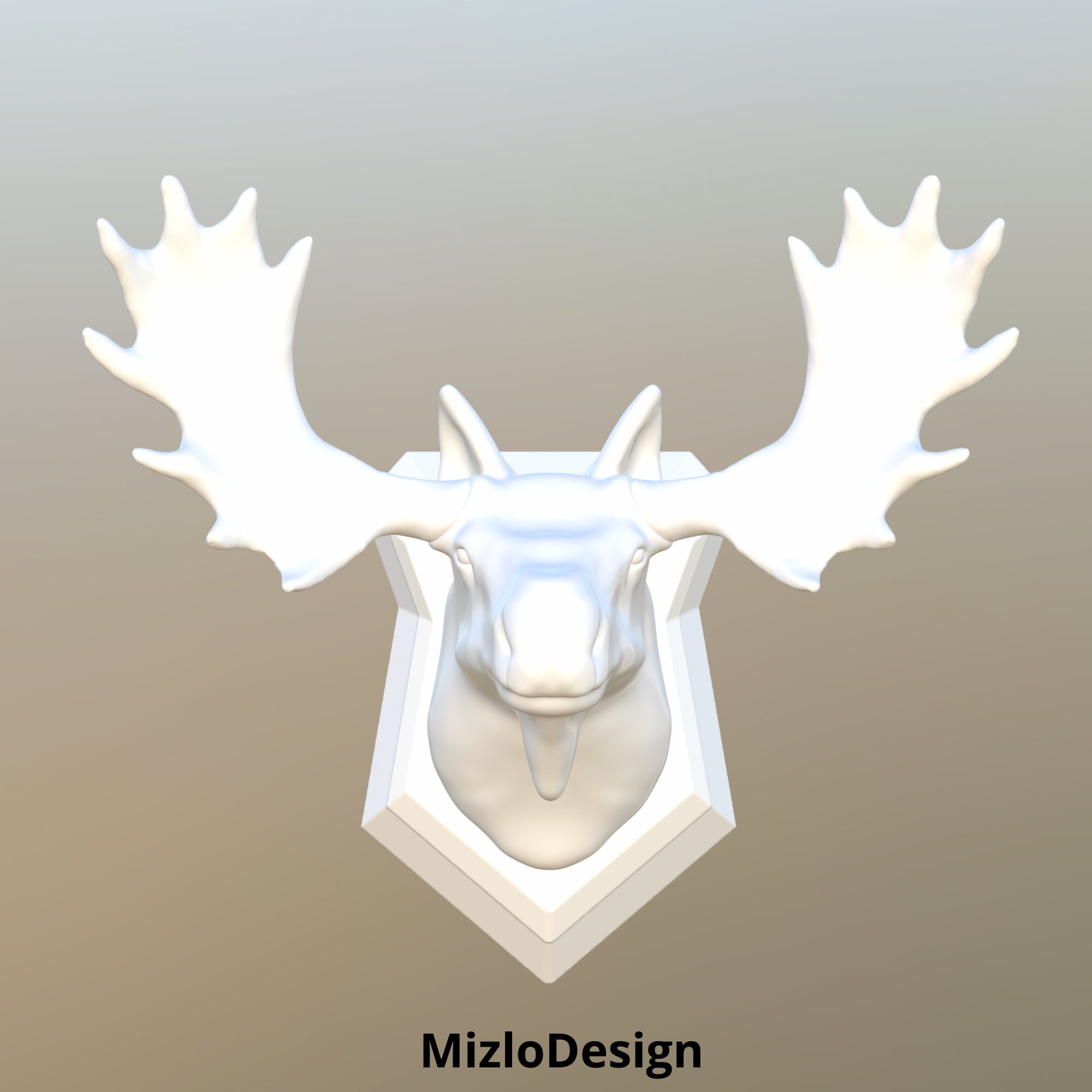 Moose Head 3D Model Digital Download Stl File for 3D Printing - Etsy