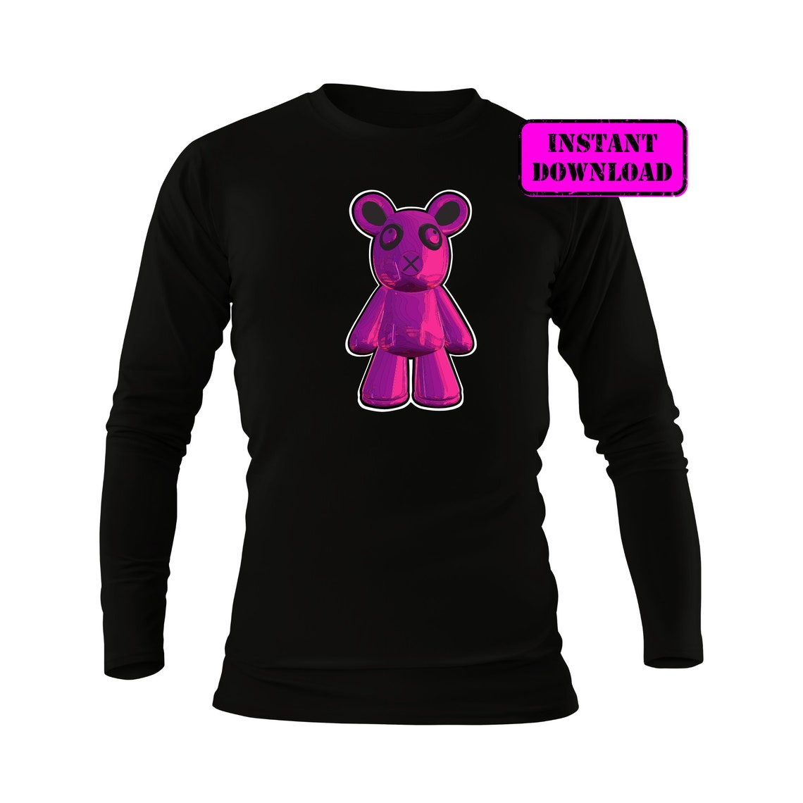 Teddy Bear Illustration Made From Vr Design SVGPNGJPEG - Etsy