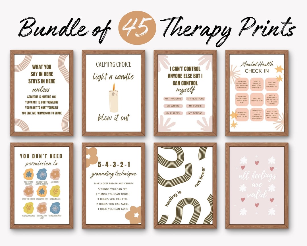 45 Therapist Office Decor School Counselor Posters Social Music Therapy ...