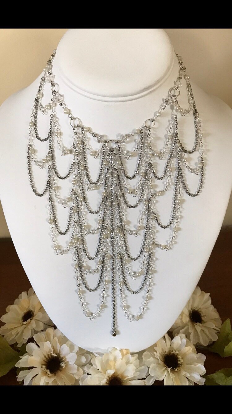 Silver Web Necklace Elegant Intricate - Etsy