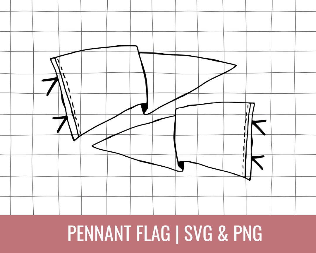 Pennant Flag SVG Cut File Vector PNG Sports Nursery Adventure Vintage ...