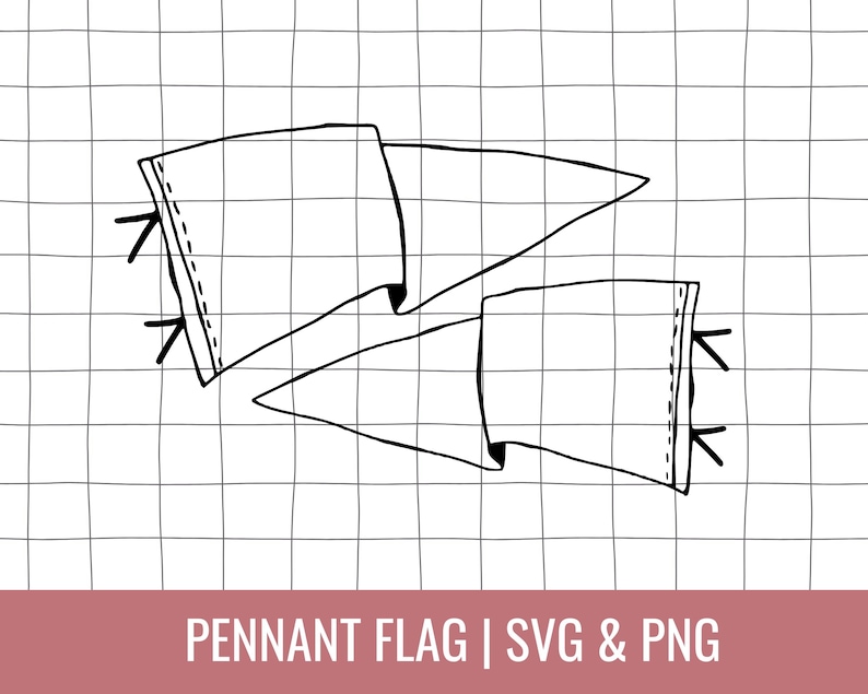 Pennant Flag SVG Cut File Vector PNG Sports Nursery Adventure Vintage ...