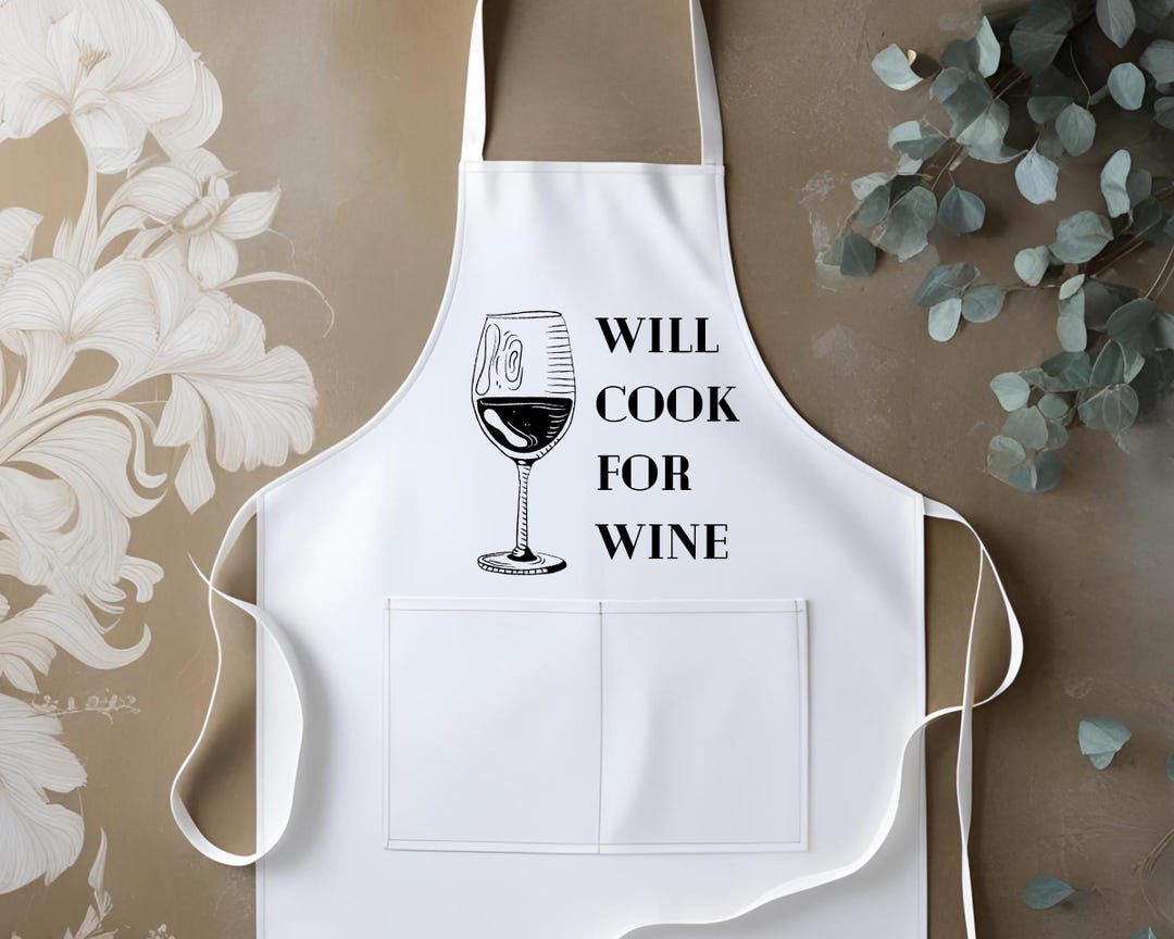 Will Cook for Wine SVG & PNG Digital Download | Funny Wine Glass Design ...