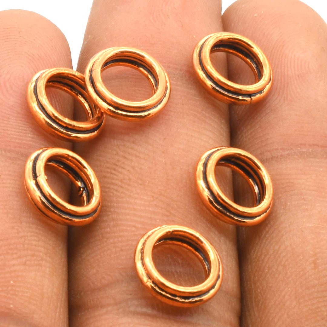 10mm Bali Double Wire Closed Copper Jump Ring, Jewellery Making ...