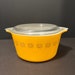1960's Vintage Pyrex Yellow Snowflake SET - 1.5 Quart #472 and 1 Quart ...
