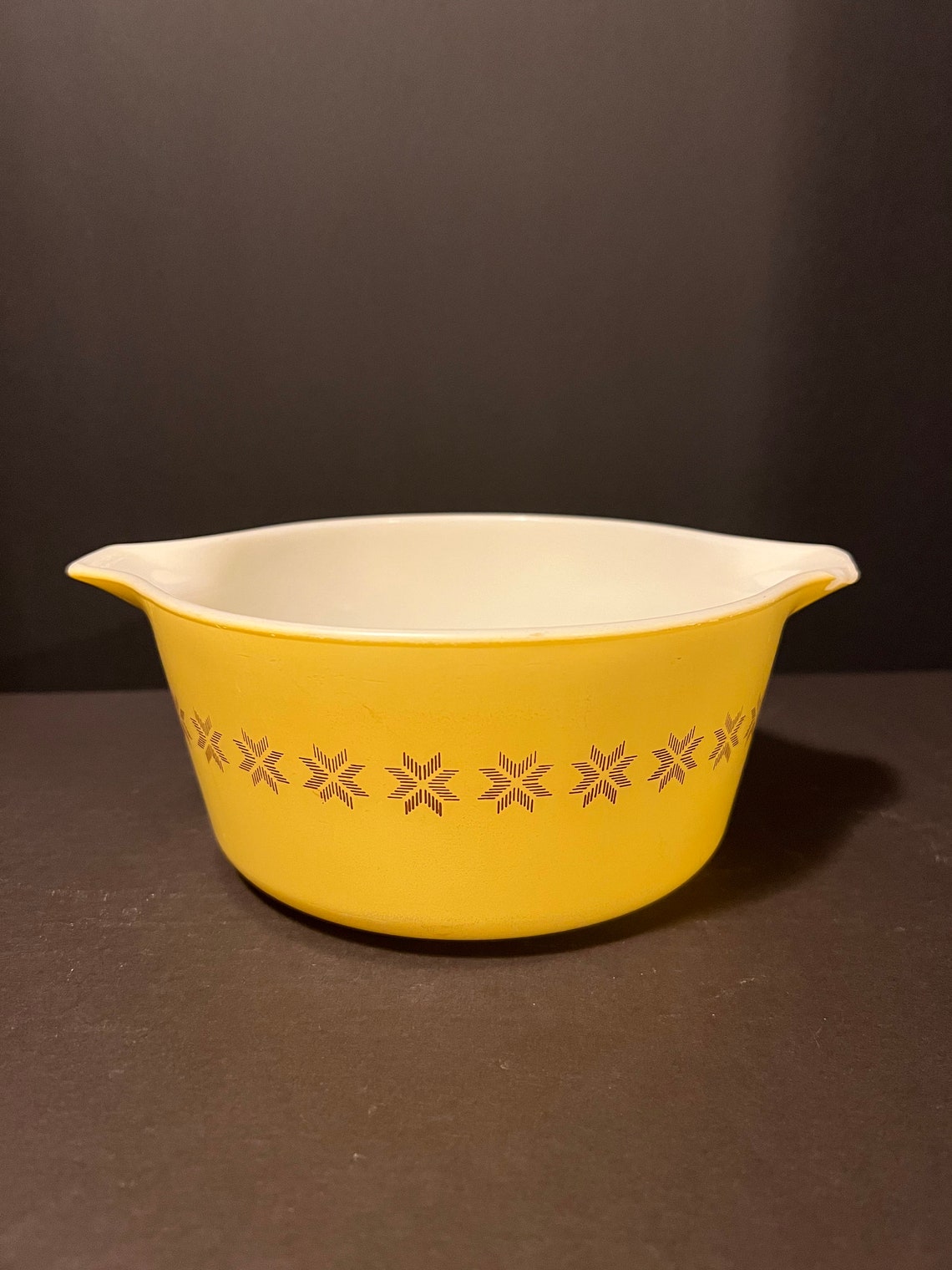 1960's Vintage Pyrex Yellow Snowflake SET 1.5 Quart 472 and 1 Quart W/lid 473 - Etsy