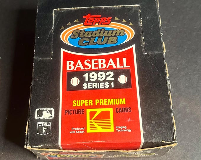 1992 Topps stadium Club Series 1 Baseball Trading Card Box - Etsy