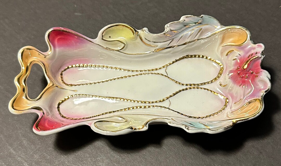 Vintage GERMAN Porcelain Double Spoon Rest 1920-1949 - Etsy