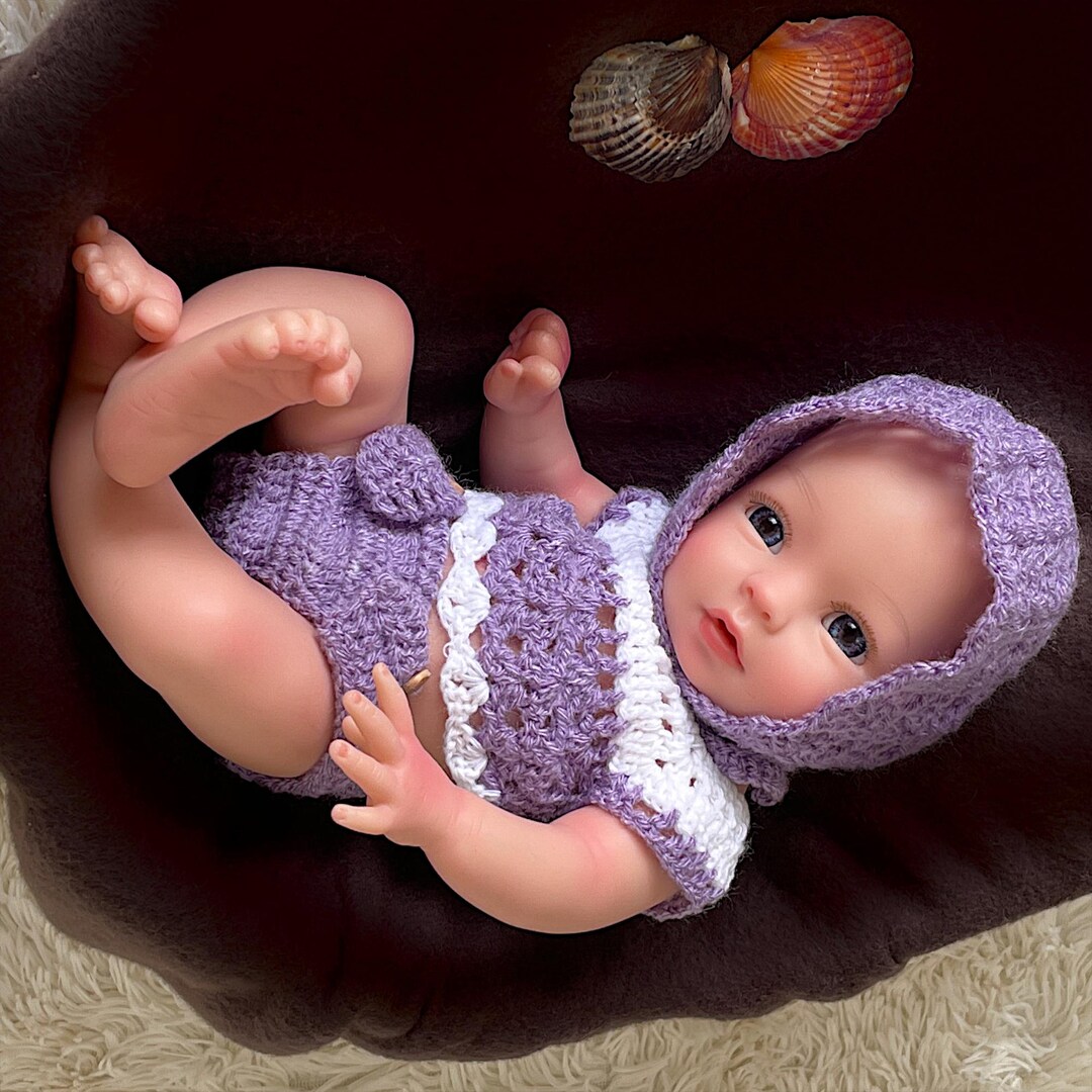 Reborn Baby Girl Catarina Full Body Solid Silicone, 34cm Mini Preemie ...