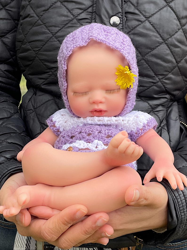 Full Body Silicone Reborn Girl Doll Nora, Mini Preemie Baby 1.4kg, 13.4 ...