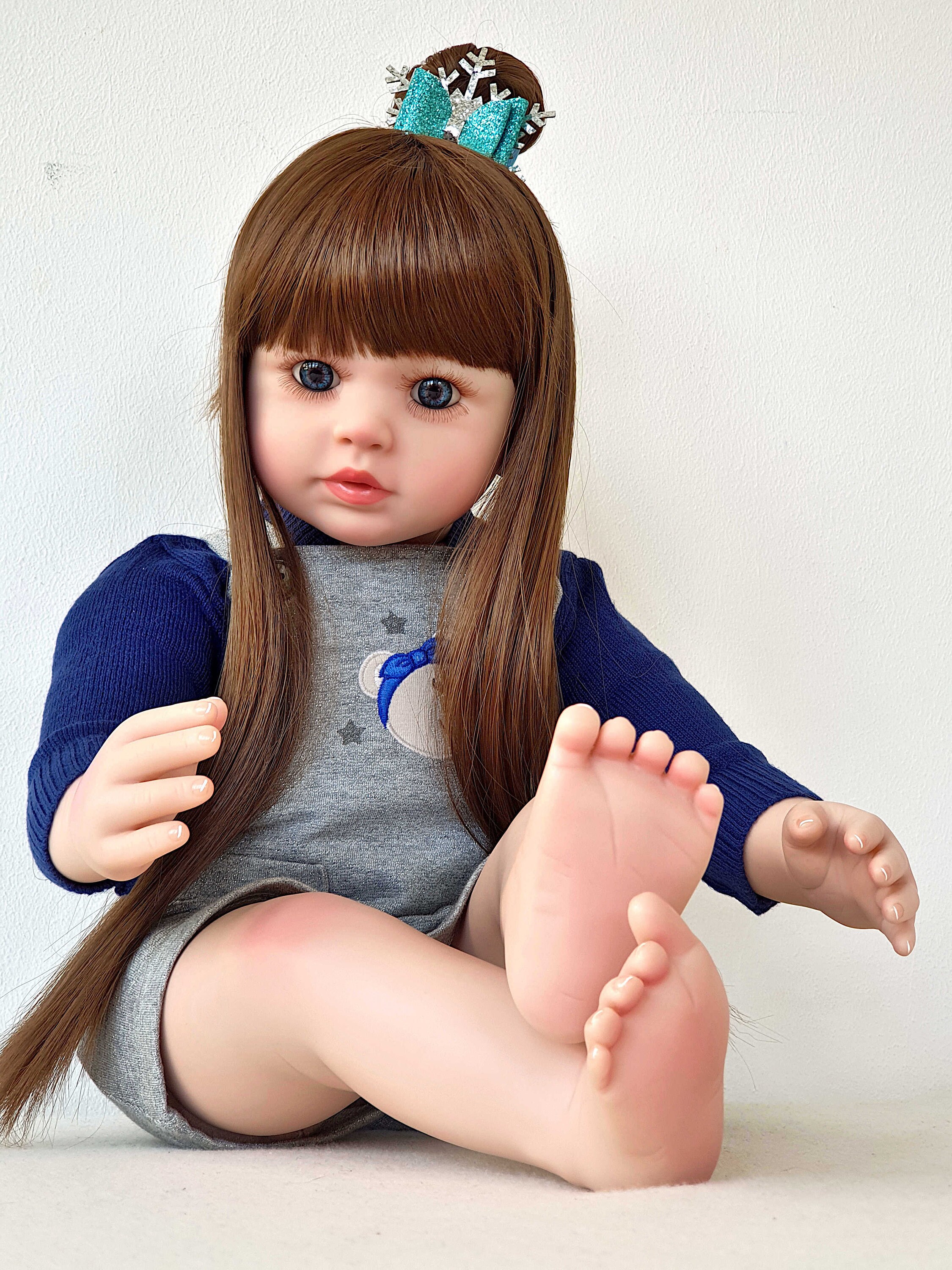 Realistic 24 Inches Reborn Doll, Soft Silicon Limbs, Cloth Body ...