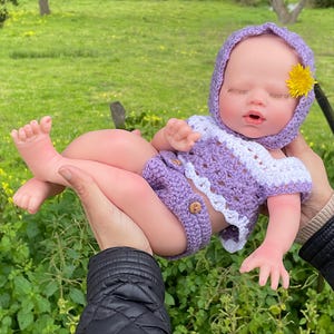 Full Body Silicone Reborn Girl Doll Nora, Mini Preemie Baby 1.4kg, 13.4 ...