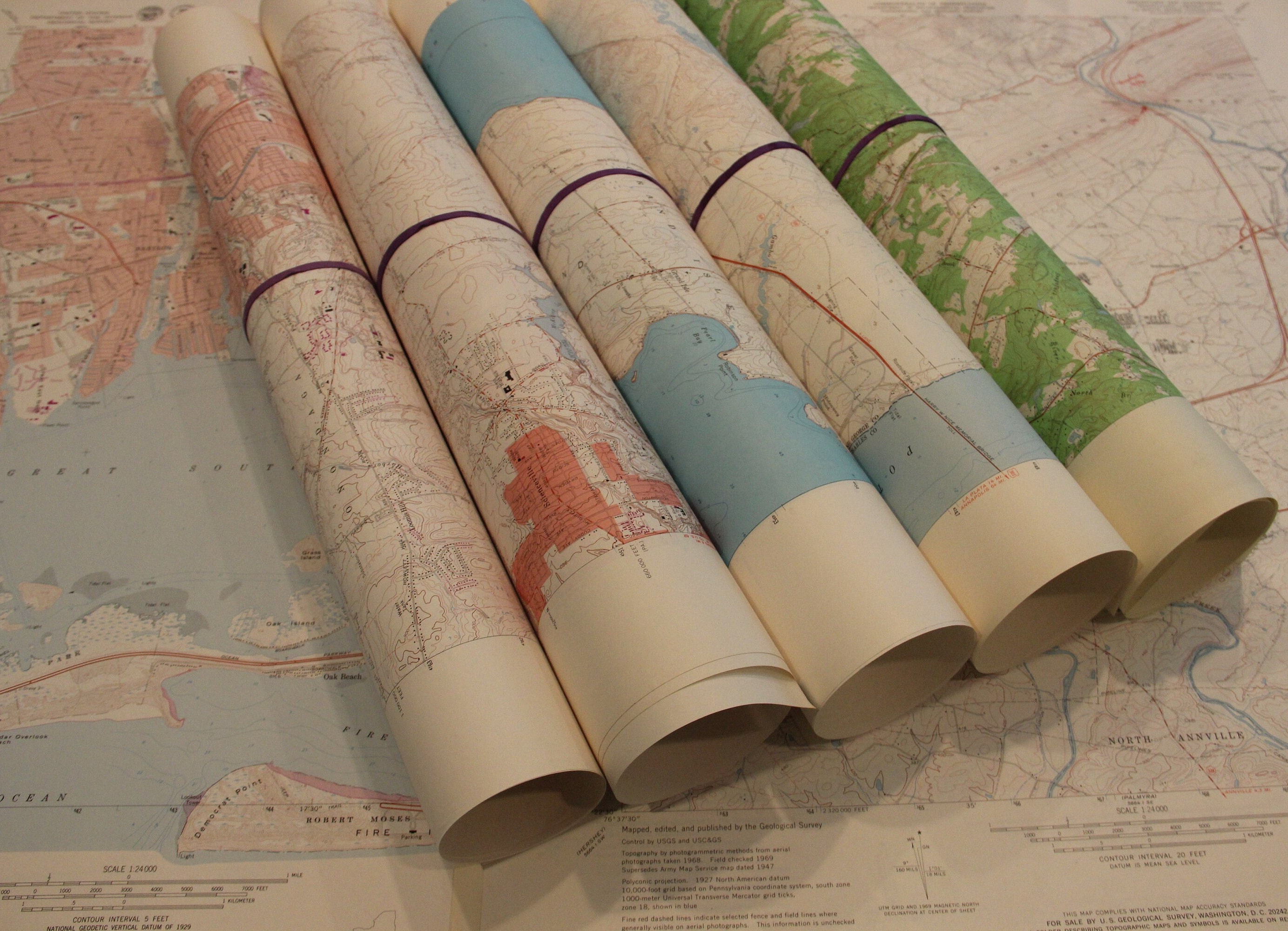 10 Vintage USGS Maps: Display, Hanging, Art, Wrapping Paper, Wallpaper ...