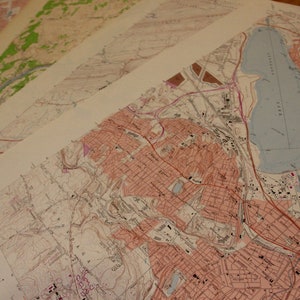 10 Vintage USGS Maps: Display, Hanging, Art, Wrapping Paper, Wallpaper ...