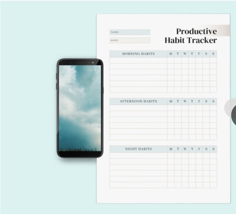 Habit Tracker | Printable Habit Tracker | Weekly Habit Tracker ...