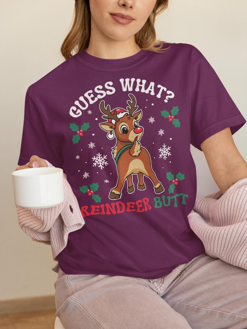Guess What Reindeer Butt PNG SVG | Funny Christmas Reindeer Design ...