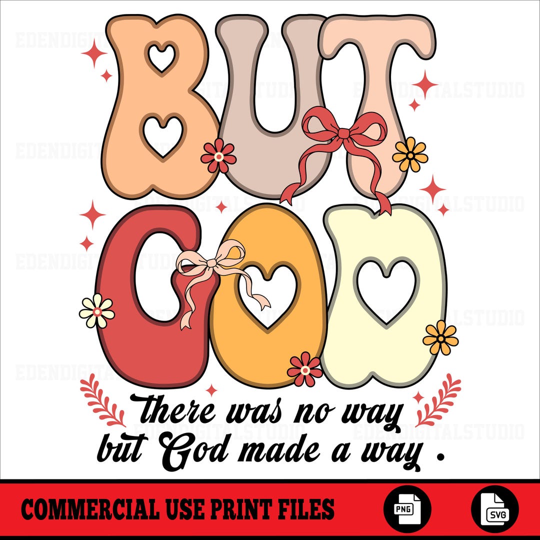 Groovy but God Retro Christian PNG SVG, Faith Based Bible Verse ...