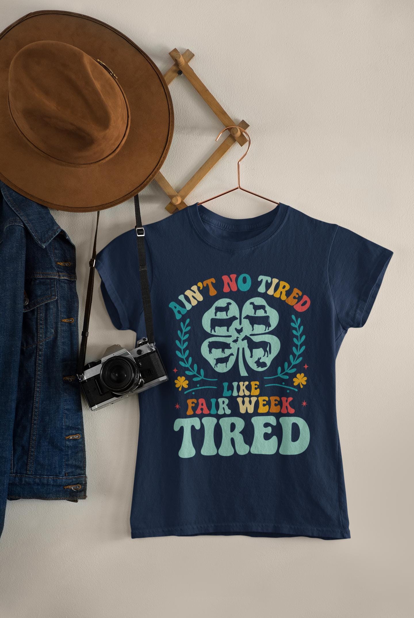 Ain't No Tired Like Fair Week Tired 4H Shirt PNG SVG, Groovy Farm ...