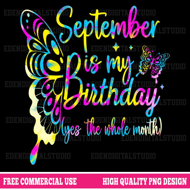 September Birthday Clipart - Etsy