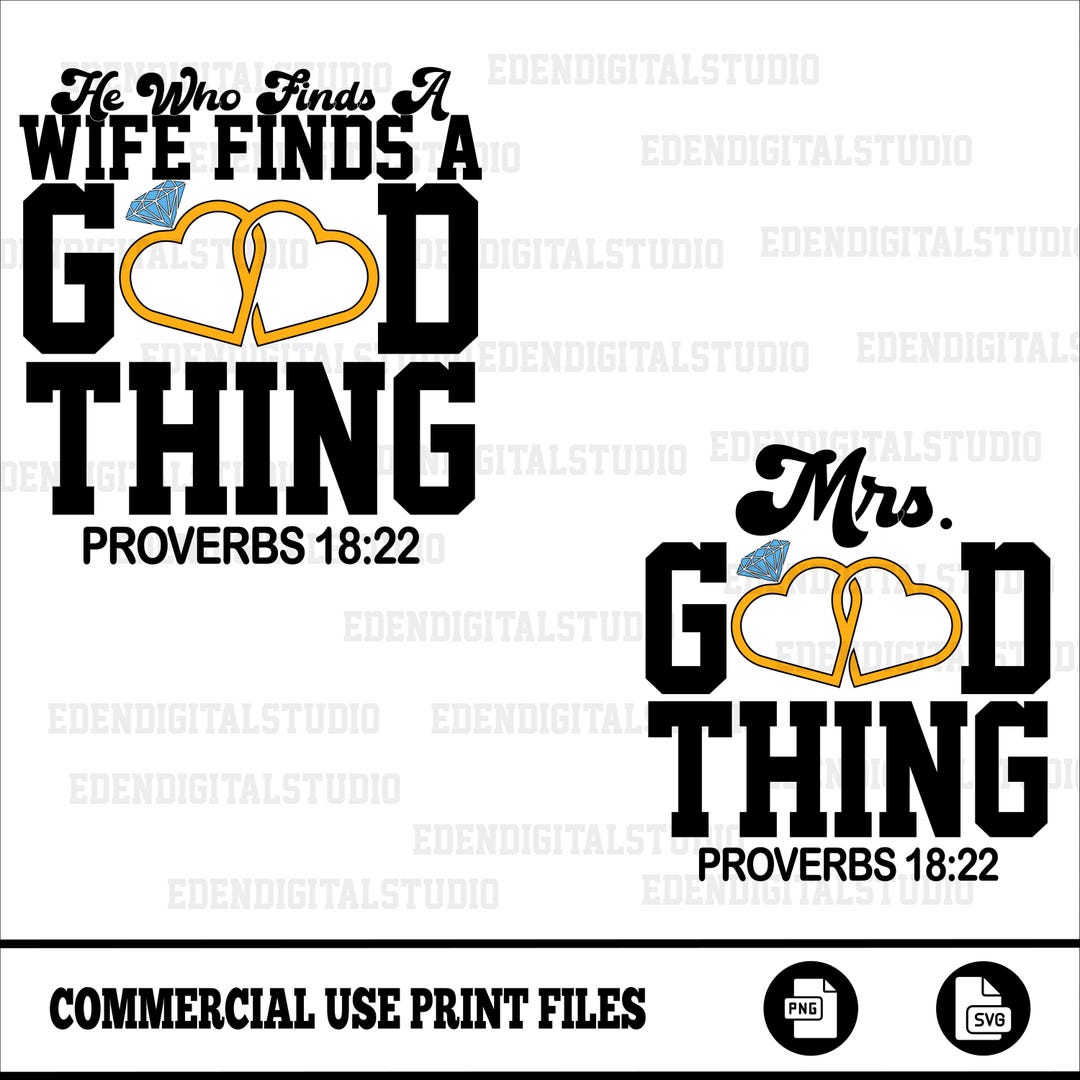 He Who Finds A Wife Finds A Good Thing Svg, Wifey Found Svg, Couple ...