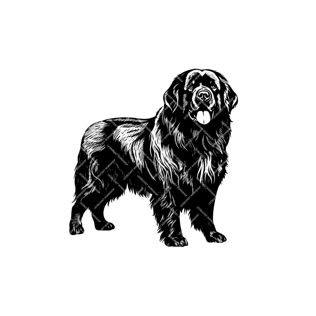 Newfoundland Dog SVG DIY Crafting for Car Stickers / T-shirt Patterns ...