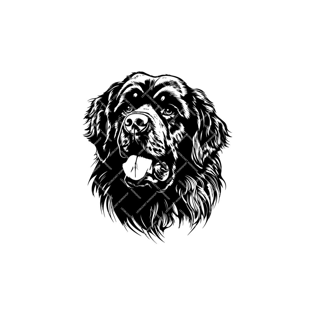 DIY Newfoundland Dog Stickers - Dog SVG for Cricut Cut Machine Digital ...