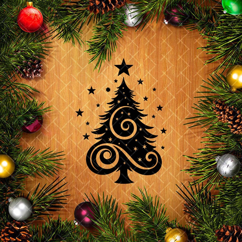 Festive Christmas SVG Pack: Tree SVG Cricut Cut File DIY - Etsy