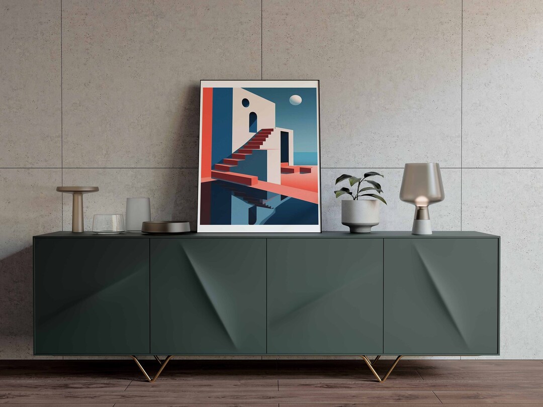 Minimalist Abstract Architecture Wall Decor for Living Rooms - Etsy