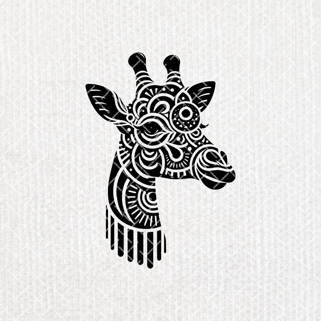 DIY Giraffe Head Mandala SVG and PNG Bundle for Cricut, Car Stickers ...