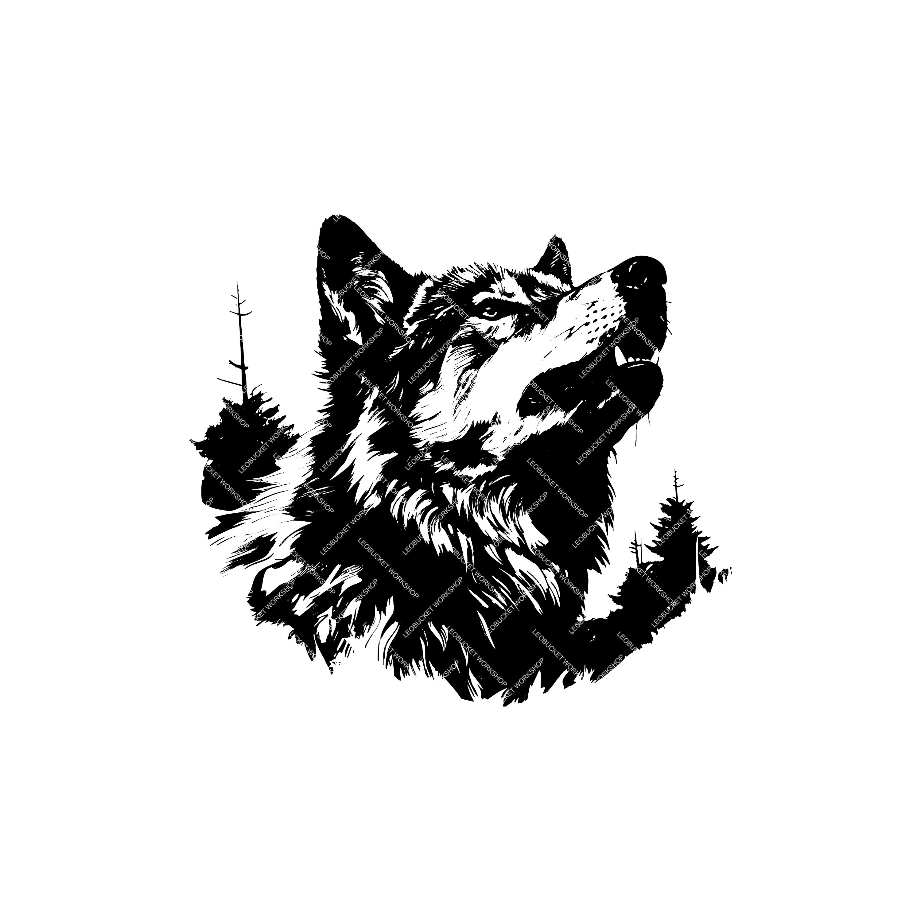Wild Wolf SVG Cut File for Cricut DIY Crafting Vector Image for PNG ...