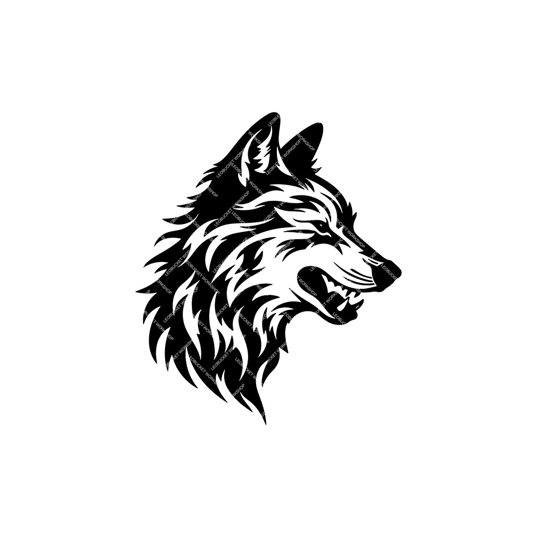 Wild Wolf SVG Cricut Cut File for Tattoo Design, DIY Crafts & Cut ...