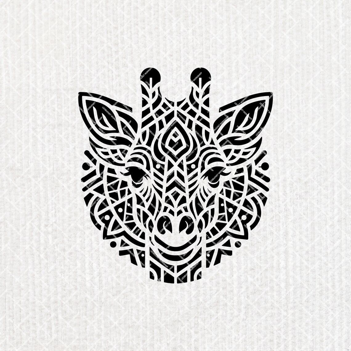 Wild Animal Giraffe Head Mandala SVG & PNG - Perfect for Cricut ...
